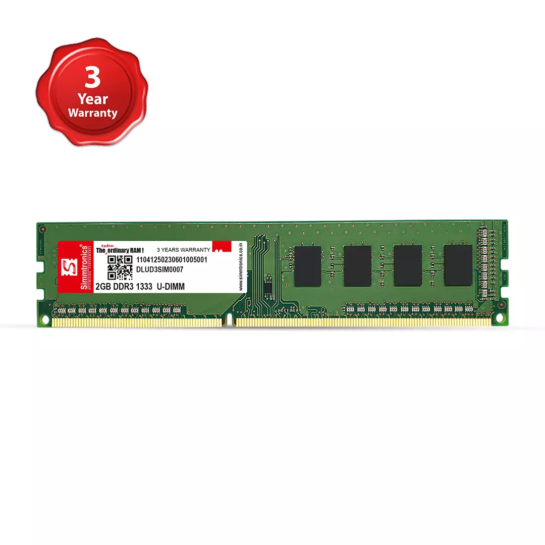 2GB DDR3 DESKTOP RAM 1333Mhz Simmtronics