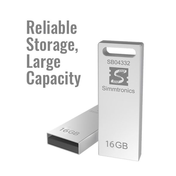 16GB USB DRIVE 2.0 WITH METAL BODY - Simmtronics